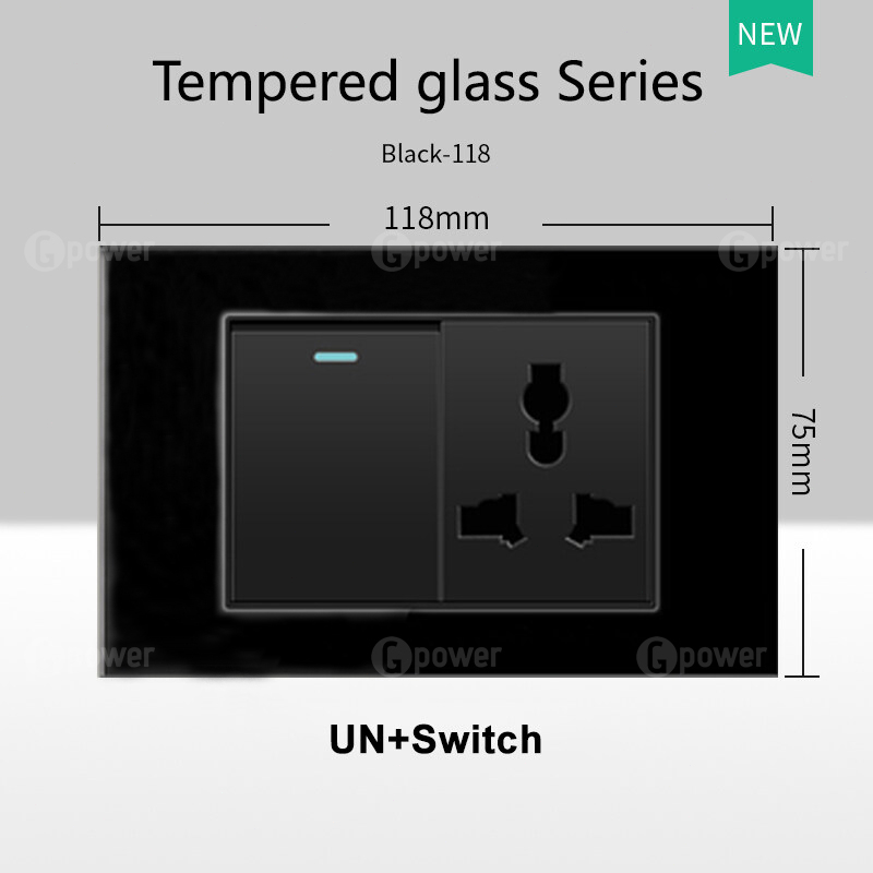 GPower Switch Outlet 1/2/3 Gang Modern Wall Switch Universal Multiple ...