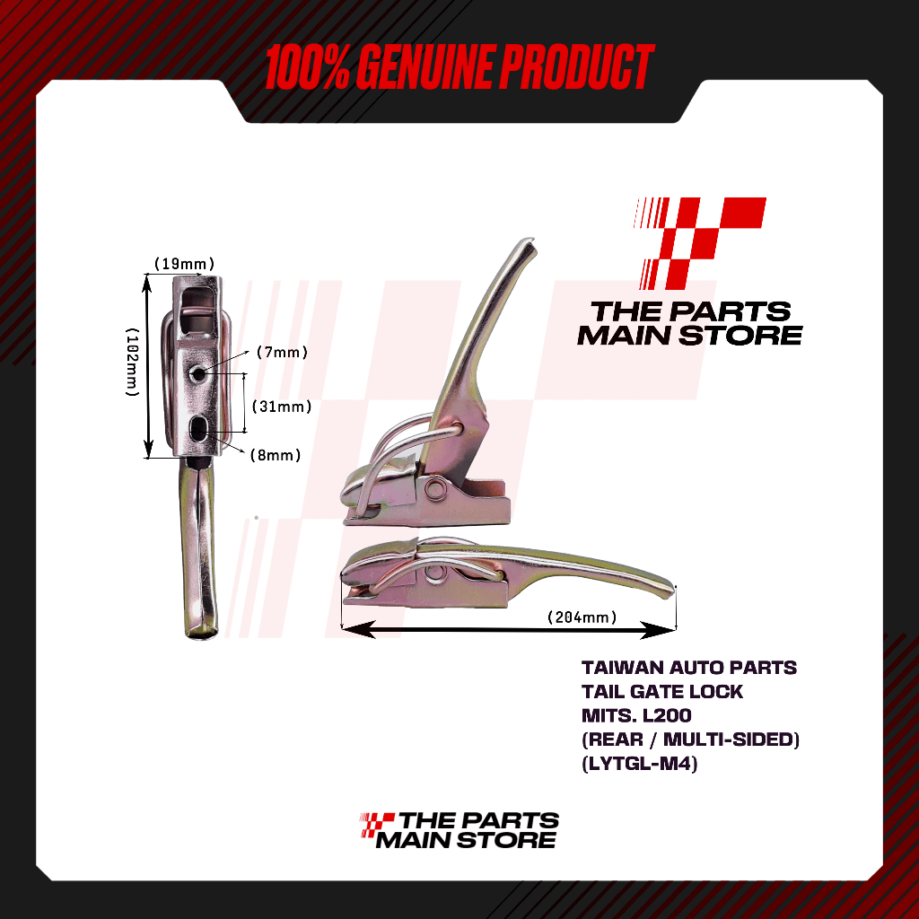 TAIWAN AUTO PARTS TAIL GATE LOCK MITSUBISHI L200 '93-97 (REAR) (MULTI ...