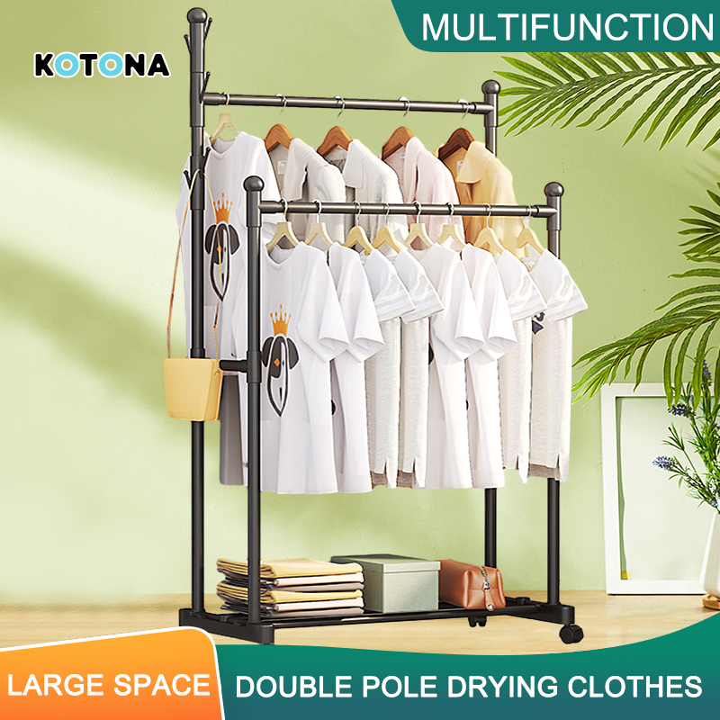 Multifunction Bedroom Floor Hanger Indoor Coat Rack Stand Clothes ...