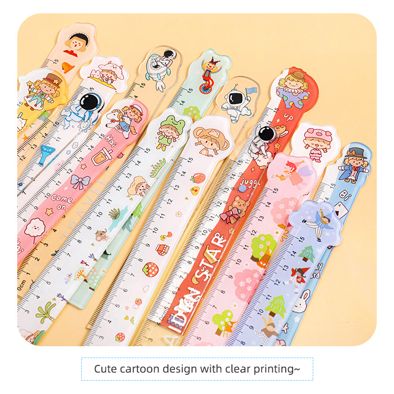 15cm Cartoon Ruler Student Scale Learning Office Painting Ruler ...