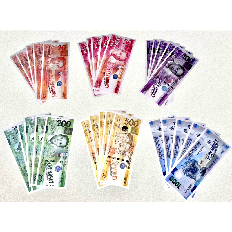 Philippine Peso Play Money Per Pack (10 Packs) | Shopee Philippines