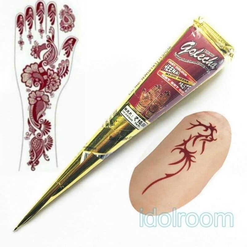henna liquid paste temporary DIY design sold per 1box12pcs | Shopee ...