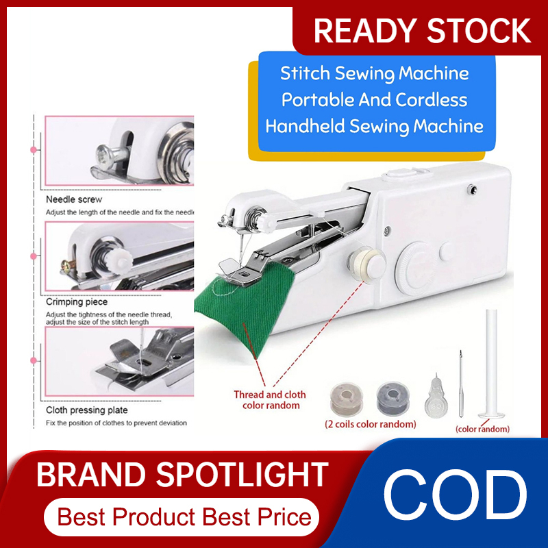 Original Mini Portable Hand Stitch Sewing Machine Cordless Handheld ...