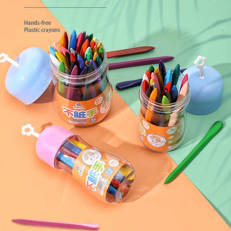 12/24/36 Colors plastick crayons Crayons Painting Safe Non-Toxic Not ...