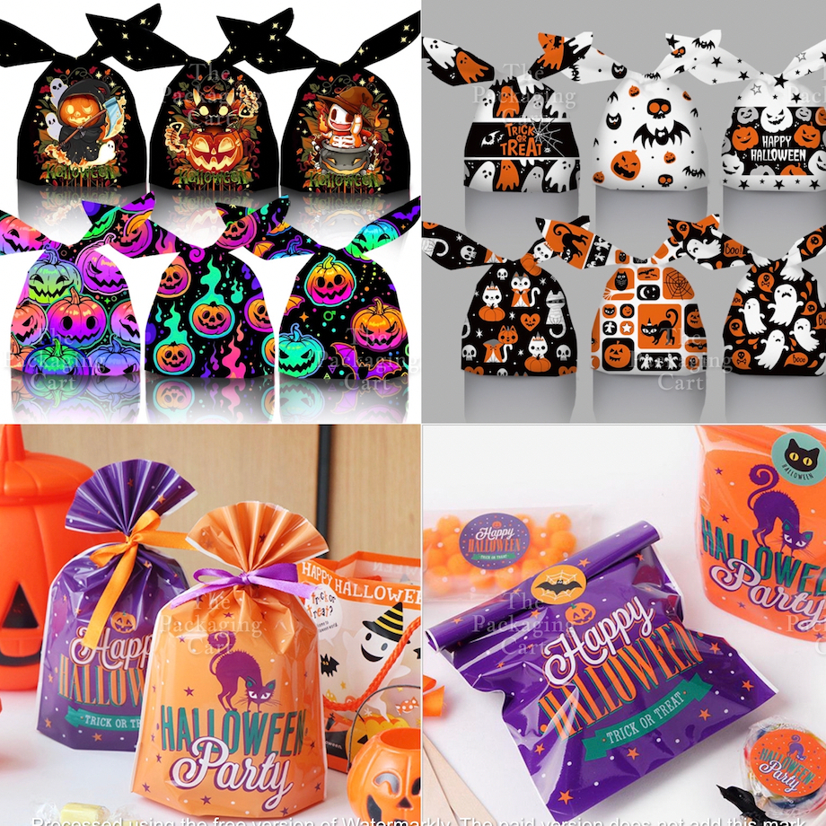 Halloween Candy Bags Rabbit Ears Gift Bags Party Snack Biscuit Cookie ...