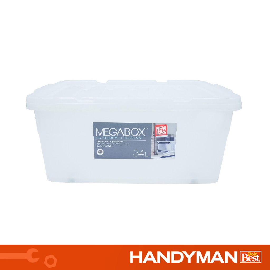 Megabox High Impact Storage Box, 34L (MG-682) - Clear | Shopee Philippines