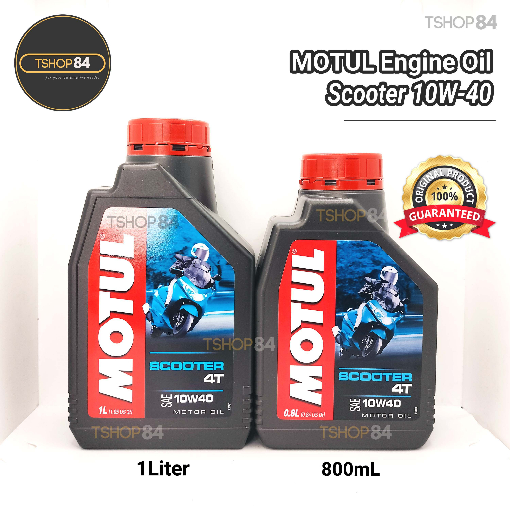 MOTUL Authentic Engine Oil Scooter 4T SAE 10W40 800mL 1Liter | Shopee ...