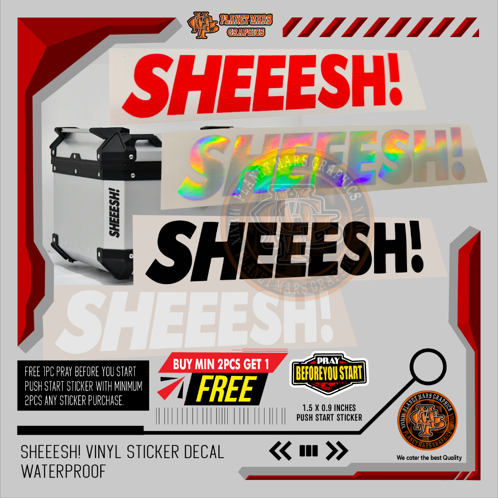 sheeesh sticker waterproof vinyl decal SHEEESH! | Shopee Philippines