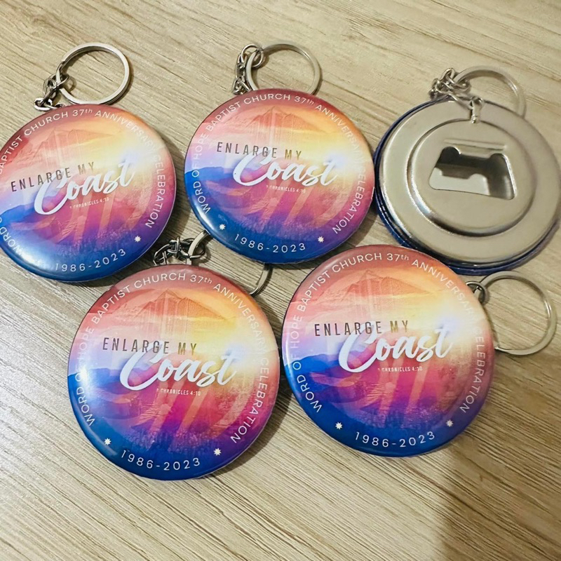 CBS BUTTON KEYCHAIN WITH BOTTLE OPENER (20pcs min order) | Shopee ...