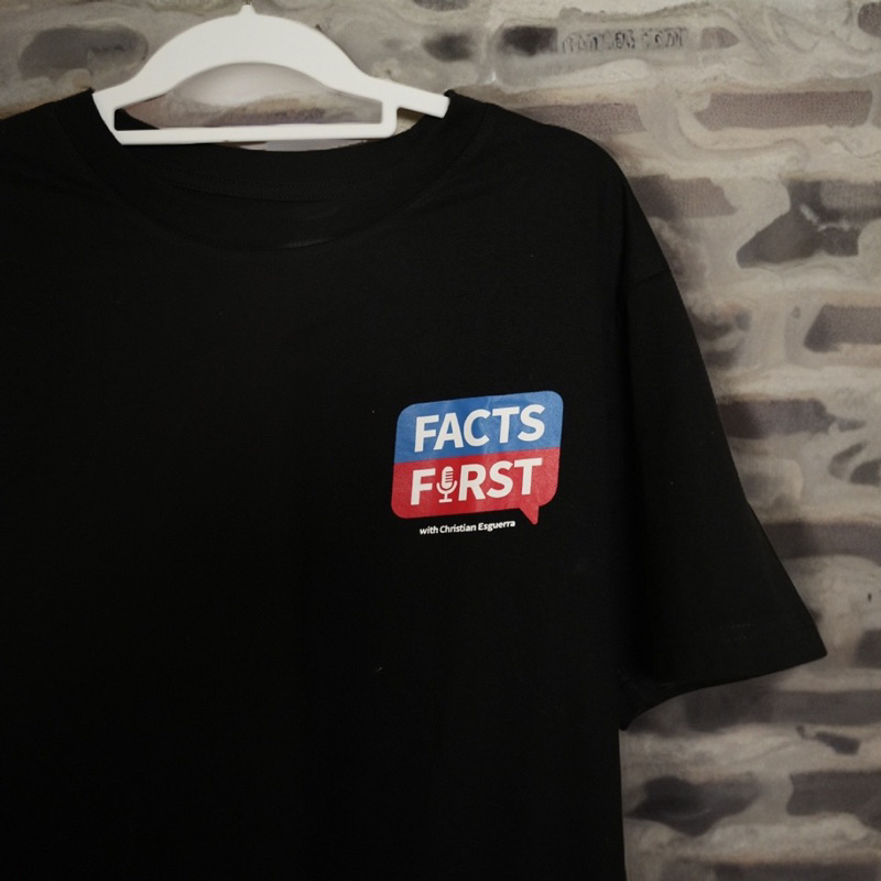 Facts First Official Shirt [#No Holding Back] Black | Shopee Philippines