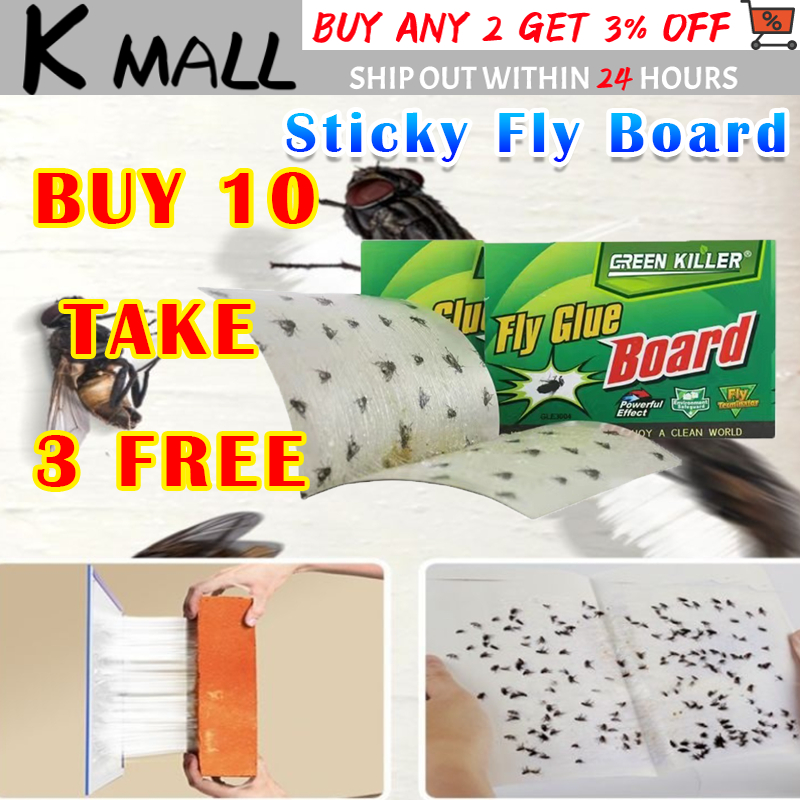 Ticky Glue Paper Fly Flies Trap Catcher Bugs Insects Catcher Board ...