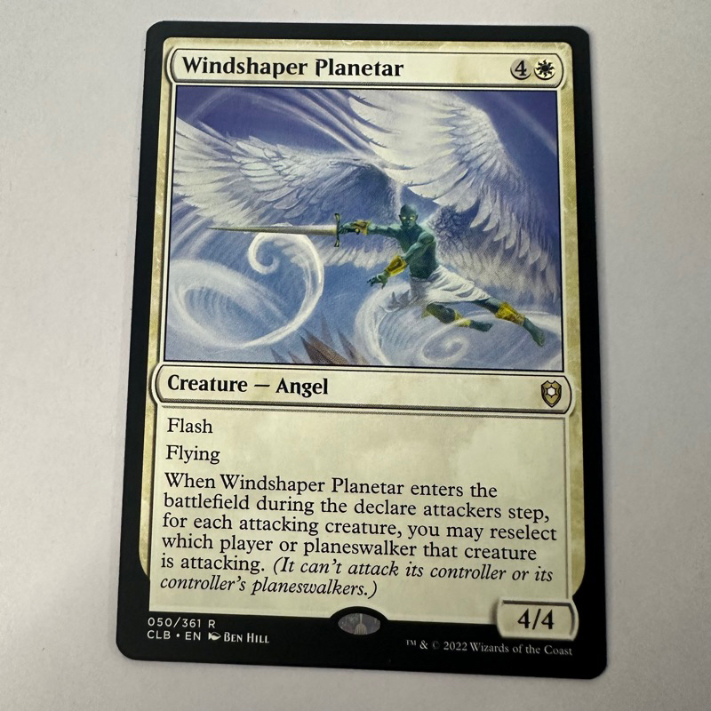 WINDSHAPER PLANETAR | CLB BATTLE FOR BALDUR’S GATE | ANGEL | WHITE | MTG MAGIC THE GATHERING ...