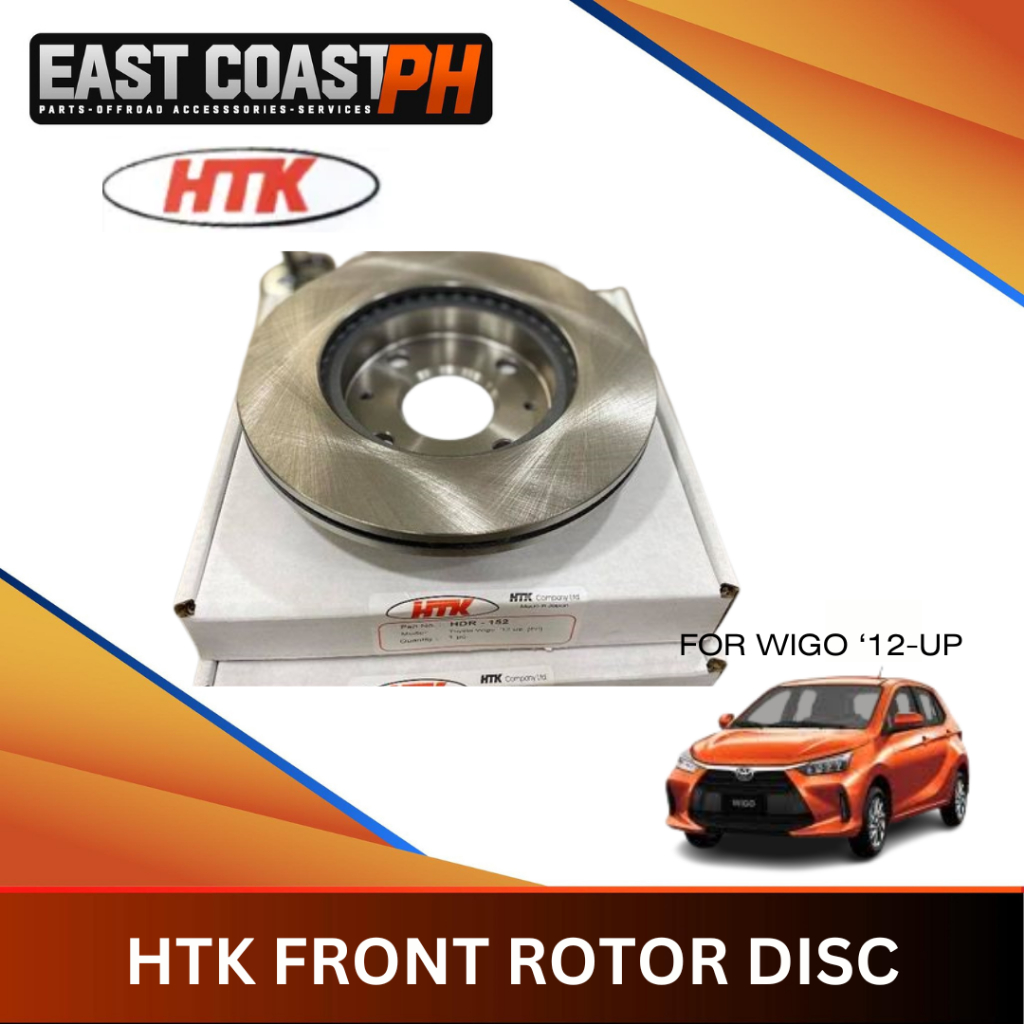 HTK ROTOR DISC FOR TOYOTA WIGO '12-UP (FRT) | Shopee Philippines