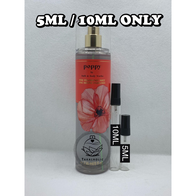 Bath and Body Works POPPY Fragrance Mist Refill ( 5ml / 10ml ) | Shopee ...