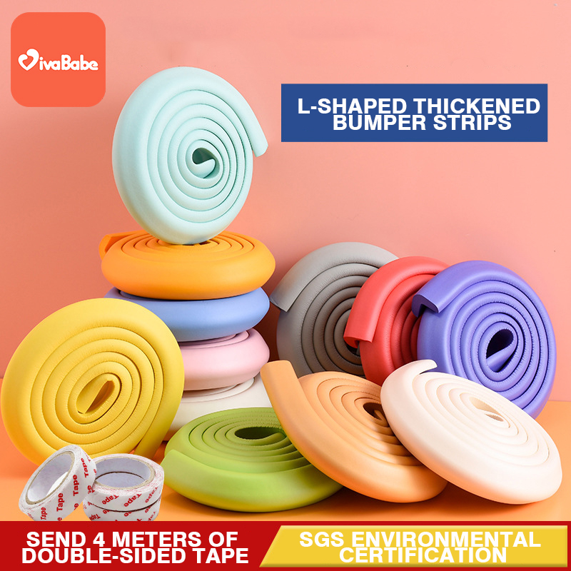 Bumper strip Corner anti-collision soft-covered table edge stickers ...