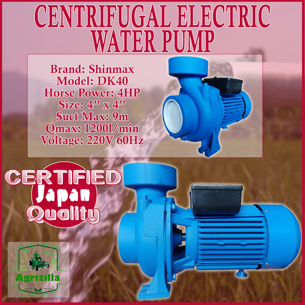 Centrifugal Electric Water Pump 2x2 2hp , 3x3 3hp , 4x4 4hp By Shinmax ...