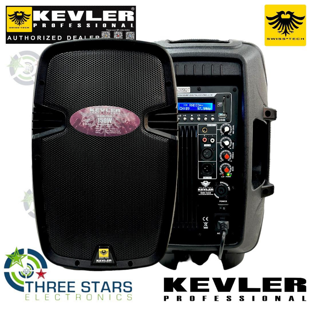 Kevler Professional 1pc. EON-10A 10" 2 Way Full Range Active Plastic Speaker 150W speaker ...