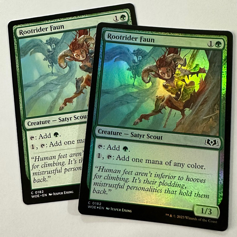 ROOTRIDER FAUN | WOE WILDS OF ELDRAINE | SATYR SCOUT | GREEN | MTG ...