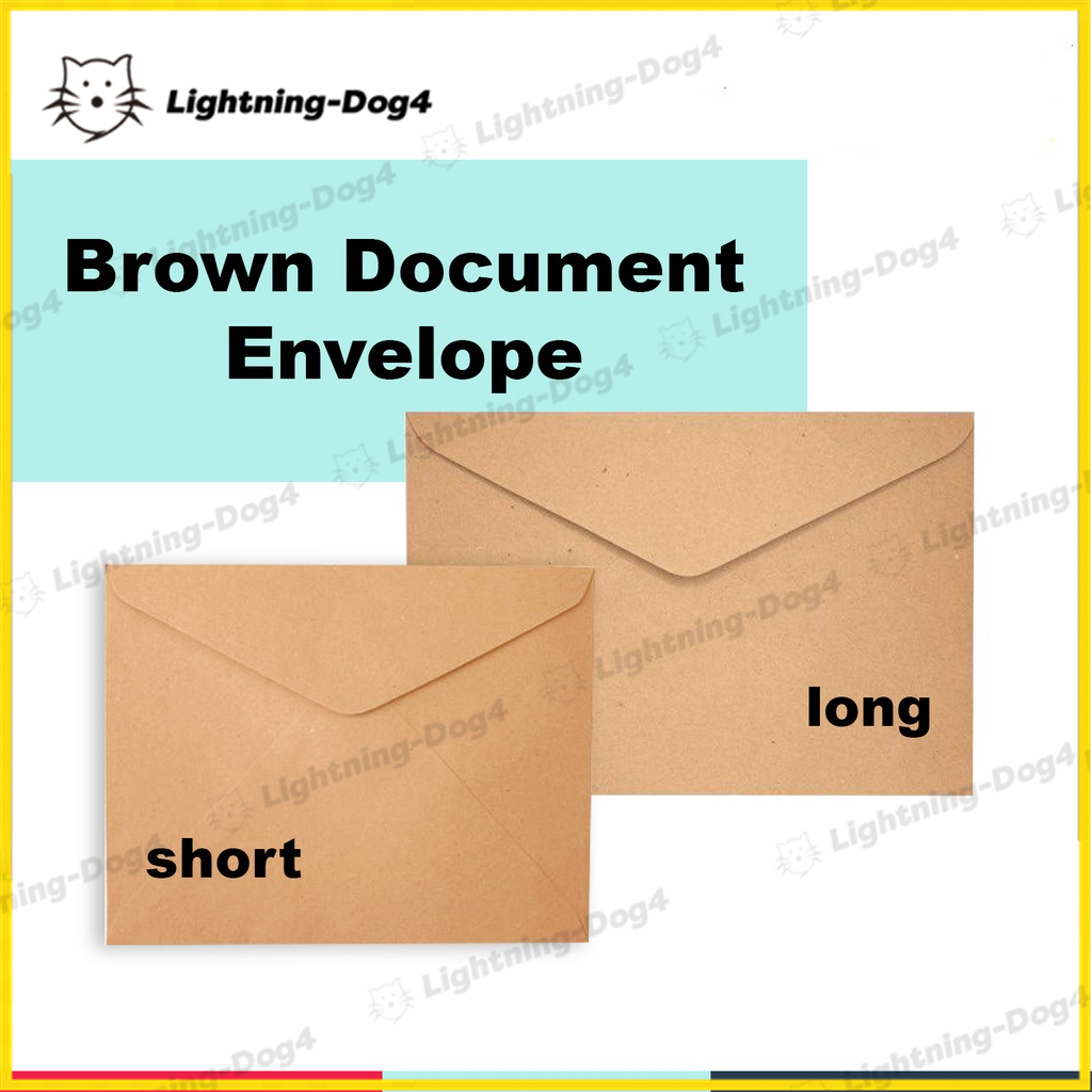 10Pcs/Pack Document Envelope - Brown Envelope - Long and Short Size ...