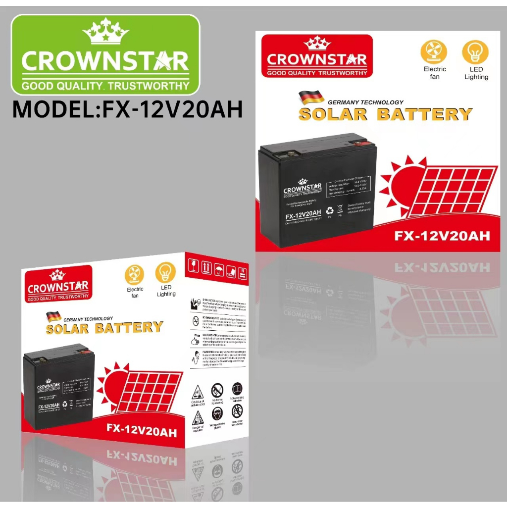 PinSan Solar Battery 12V 20AH Portable Power Station Battery Solar ...