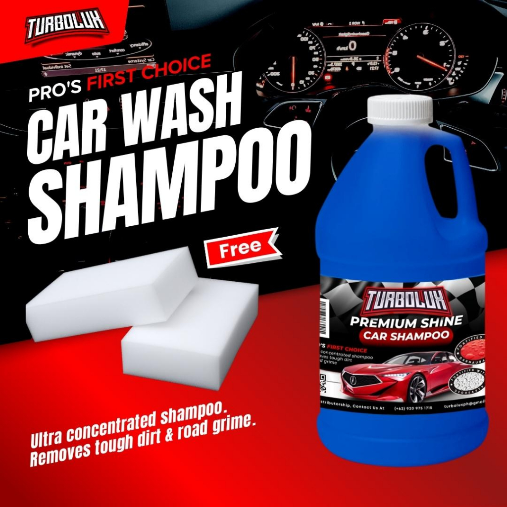 Turbolux Premium Car Shampoo 1/2 Gallon Easy Spotless & Dirt Removal ...