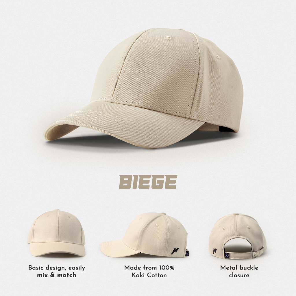 Reckless Baseball Cap - Signature BallCap - Cotton Khaki Fabric - Mix ...