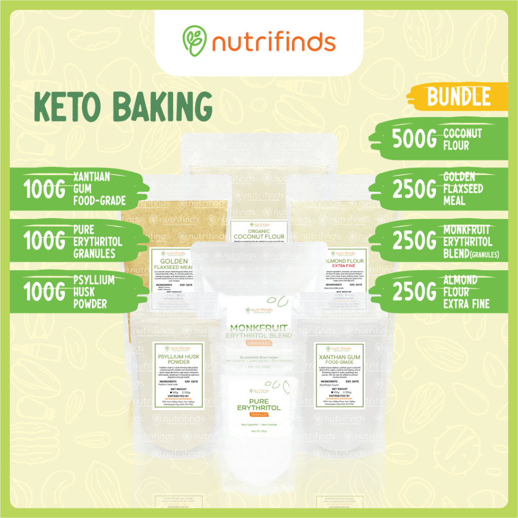 Nutrifinds® Keto / Low carb Basic Home Baking - BUNDLE | Shopee Philippines