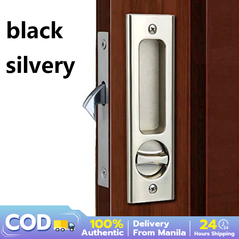 Sliding Door Lock With Flush Recessed Handle Invisible Barn Wood Door ...