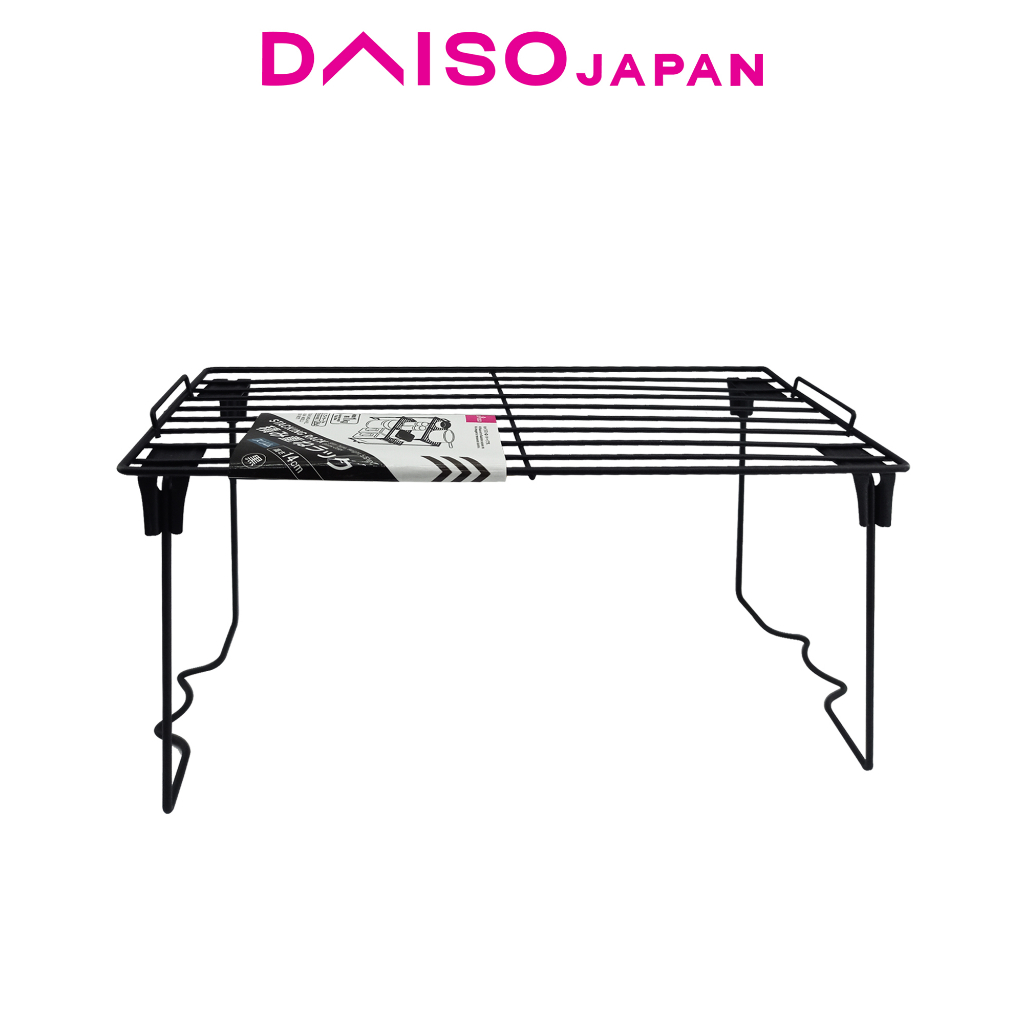 Daiso Black Collapsible Stackable Rack (Slim Type) | Shopee Philippines