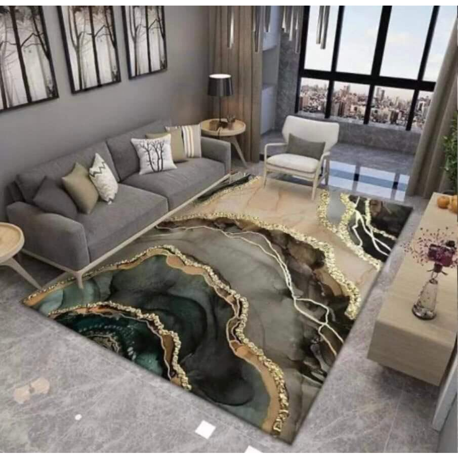 120x160 Carpet Nordic Black Gray Living Room Home Decor Sofa Large Area ...