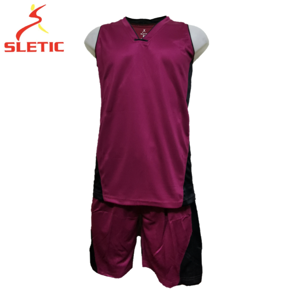 SLETIC Quick Dry Plain Basketball 2n1 Terno Jersey For Men M66004H ...