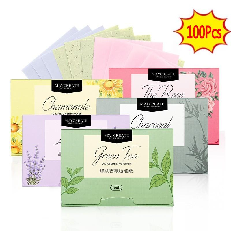 100pcs Natural Green Tea Oil Absorbing Tissues /Premium Face Oil ...