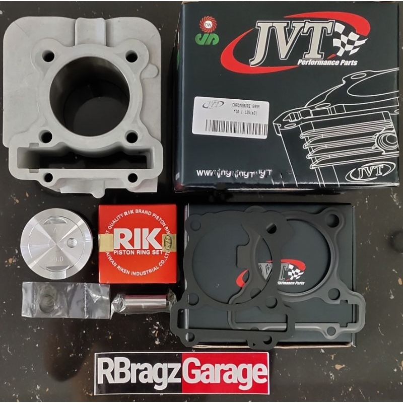 JVT 59mm Chromebore Cylinder Block Kit - Mio i 125 / M3 / Mio Soul i ...