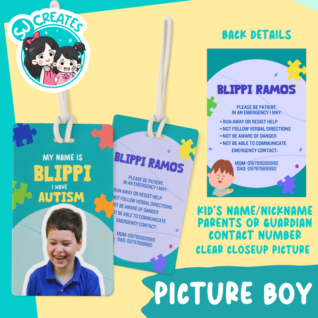 Personalized Autism | Down Syndrome | ADHD PVC Identification Card ...