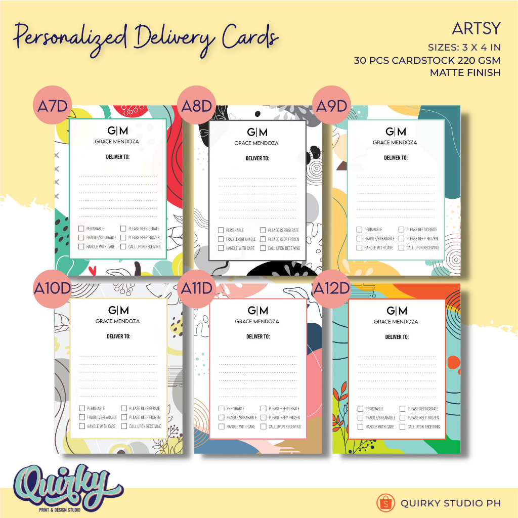 Delivery Note Cards - 30 PCS | Shopee Philippines