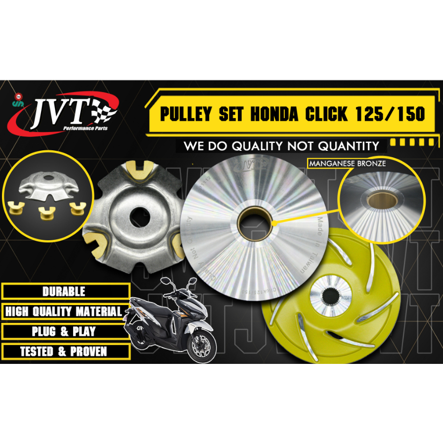 JVT PULLEY SET FOR CLICK 125 / 150 13.5 DEGREE (NEW VERSION) | Shopee ...