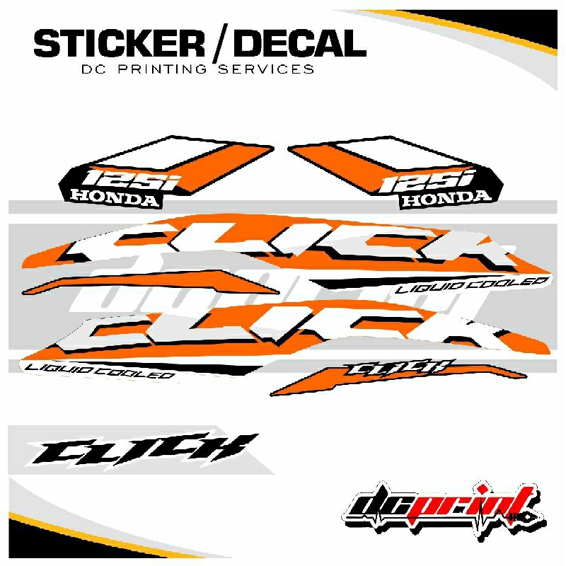Honda Click 125i Stock Decal Version 2, | Shopee Philippines