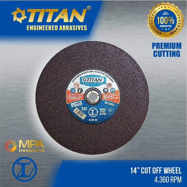 Titan Cut off wheel cutting wheel disc disk saw chop grinder 14 inches ...