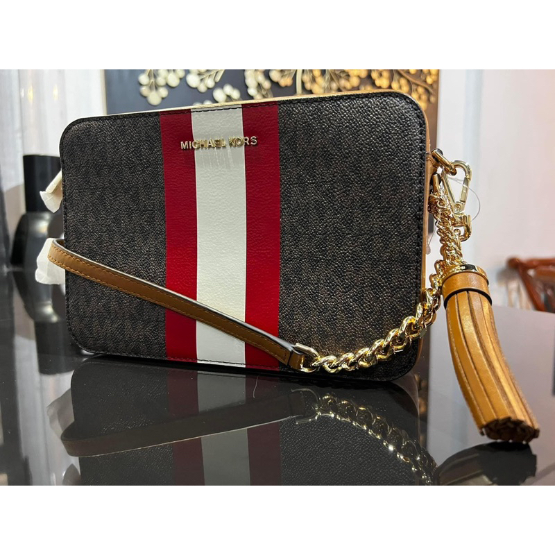 BrandNew Original Michael Kors Jet Set Med Logo Crossbody | Shopee ...