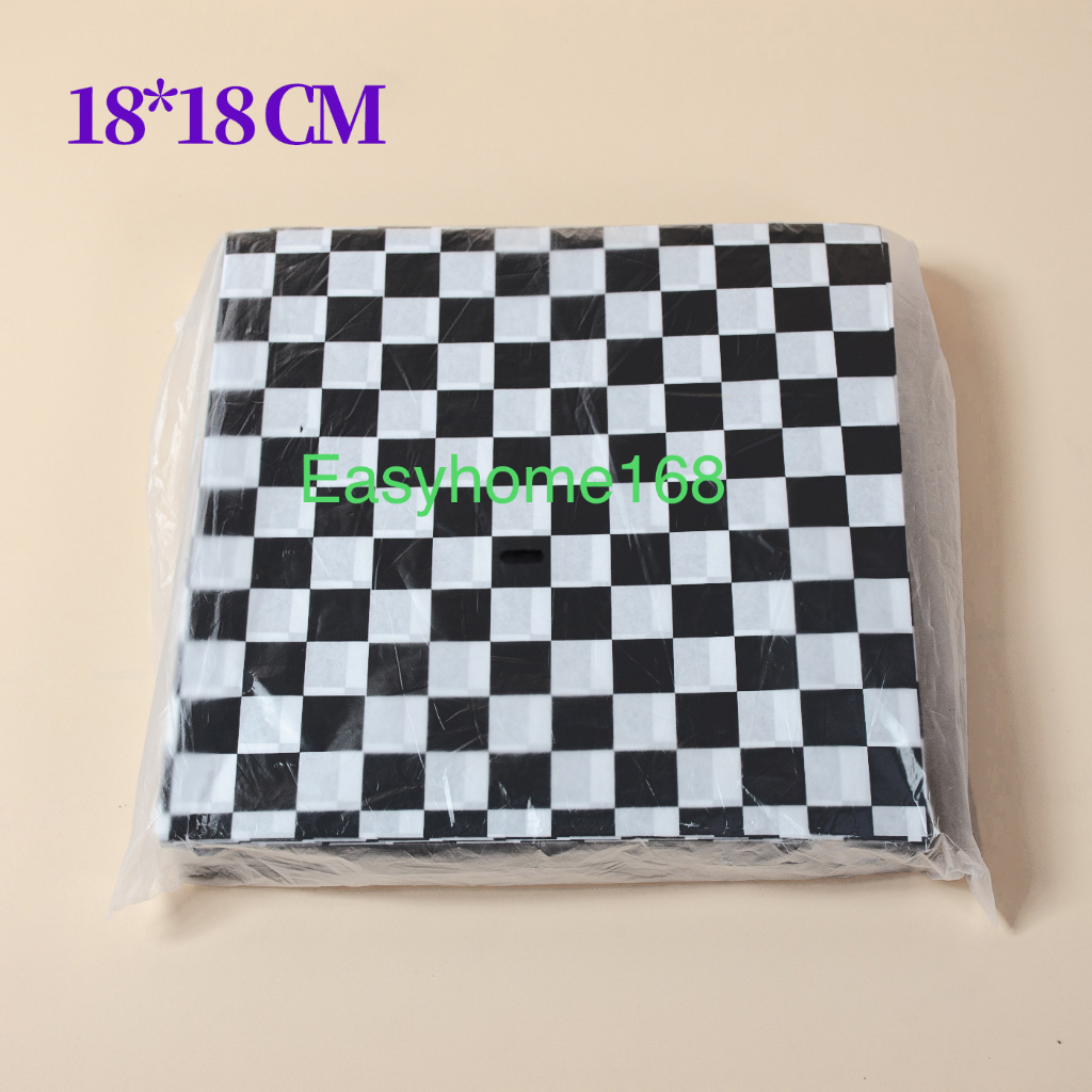 100pcs Greaseproof Paper Checkered Oil Proof Sandwich Paper Fries ...