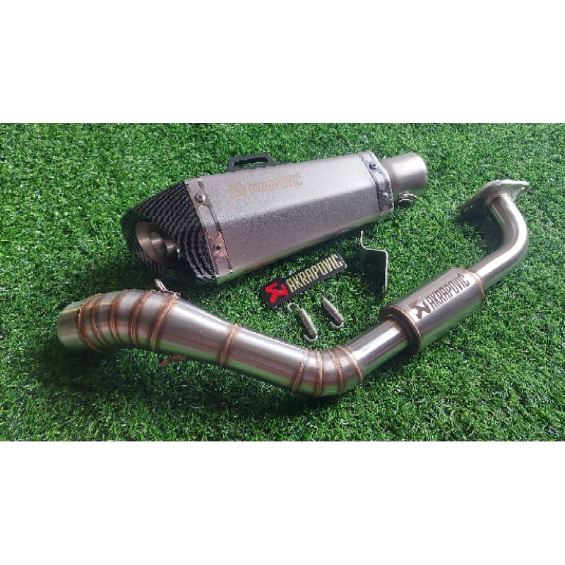 YAMAHA AEROX V1 V2 /NMAX V2 V2.1 AKRAPOVIC PIPE WITH SILENCER ( FULL ...
