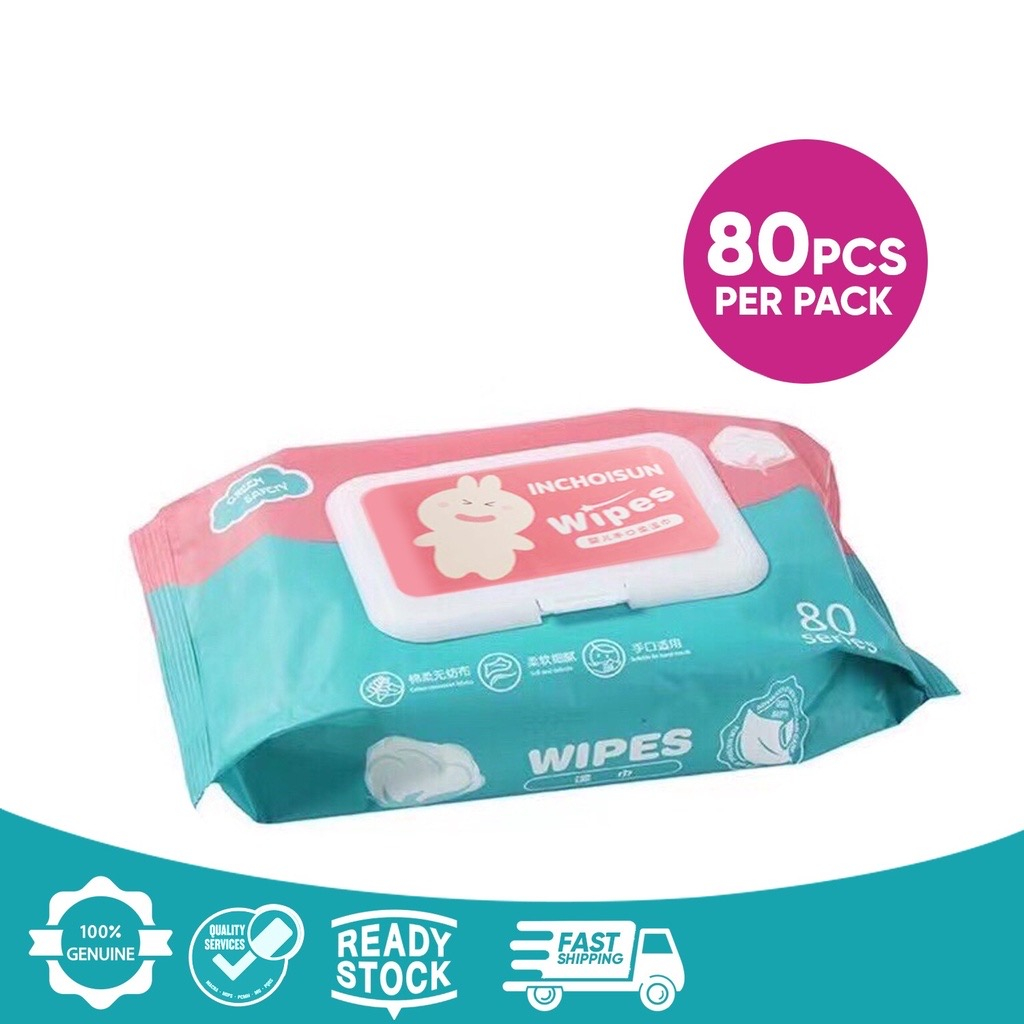 New BABY WIPES 80pcs Per Pack (Non-Alcohol-wetwipes) | Shopee Philippines