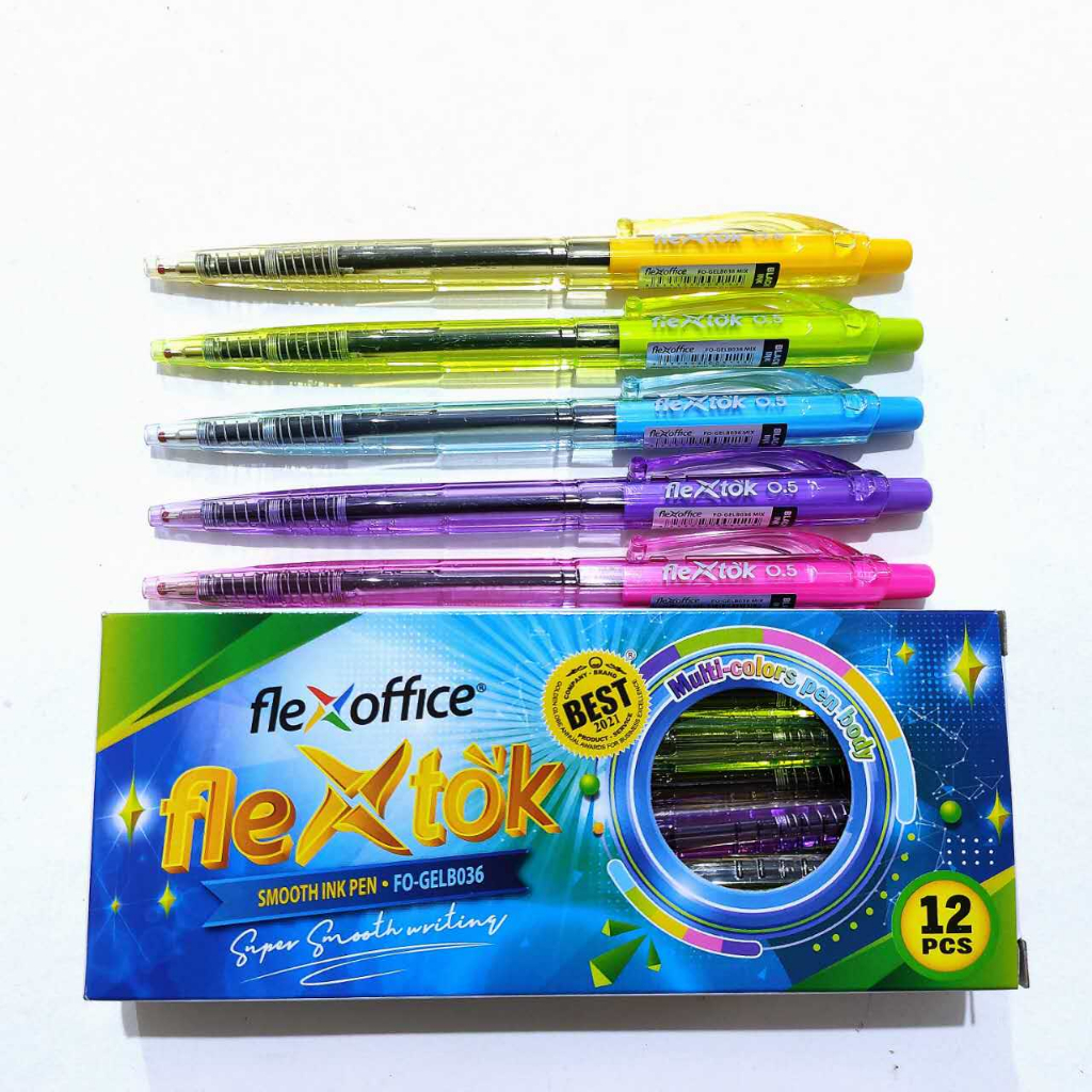 Flexoffice [Flextok] 0.5/0.7 12pcs ball pen | Shopee Philippines