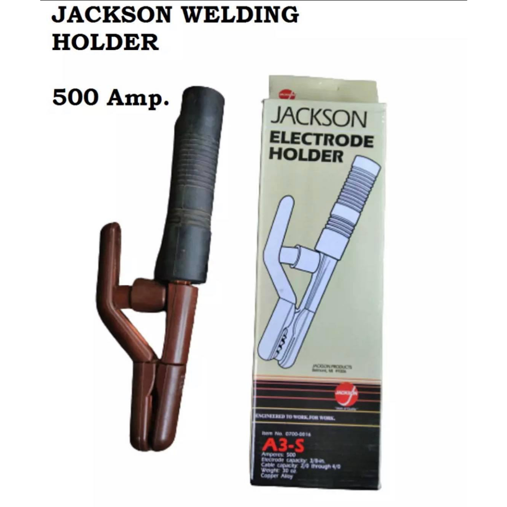 JACKSON Electrode Welding Rod Stick Holder Clamp Jaw 300A/500A | Shopee ...