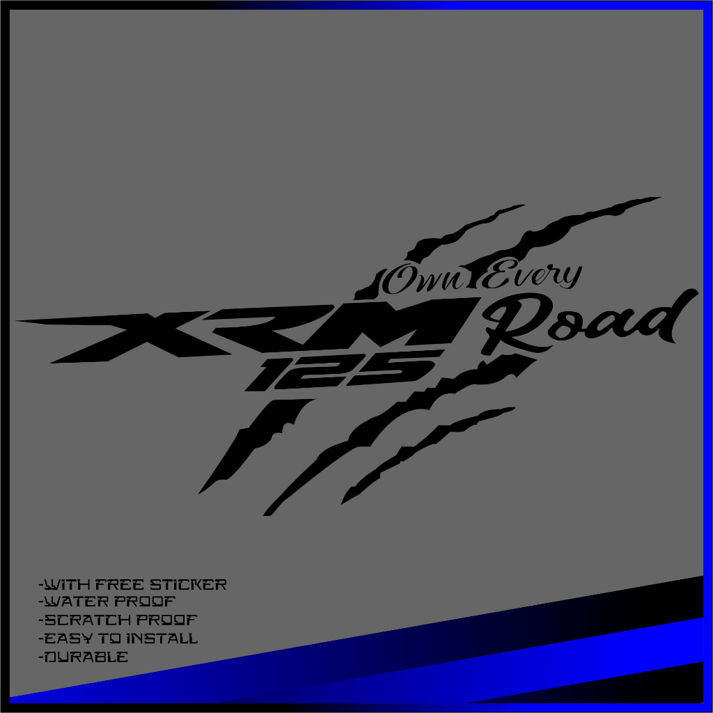 Honda XRM 125 Sticker - XRM Decals, XRM Sticker, Waterproof, Cut Out ...