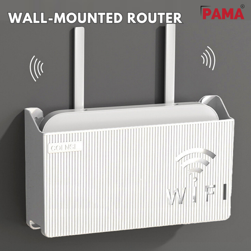 WiFi Router Holder Wall Mount No Drill Wifi Box Organizer Wifi Rack Holder Wall Moden Holder ...