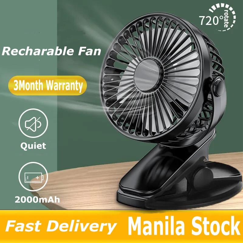 3000mah Rechargeable Portable Fan Mini Desk Fan USB Fan Office Mute ...