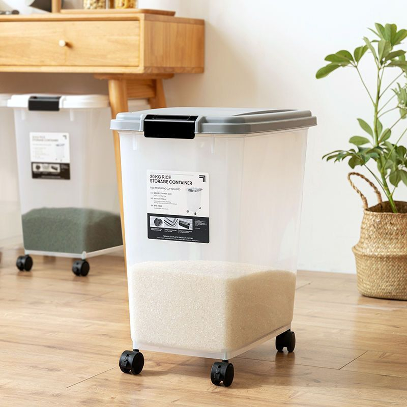 Rice Dispenser 25 Kg Kitchen Sealed Food Container Moistureproof Rice ...