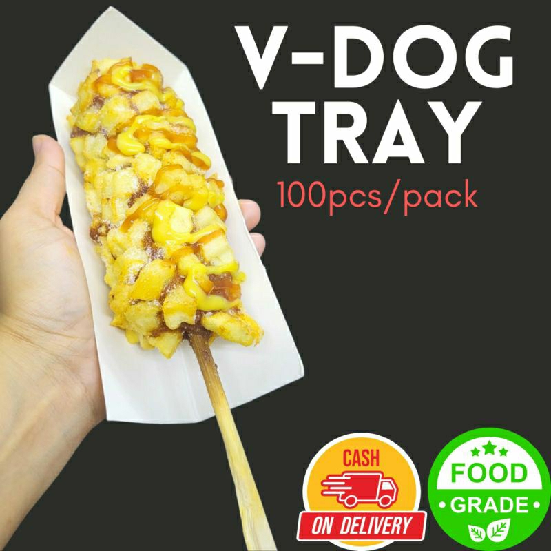 CornDog V-Dog Tray Hotdog Trays 100pcs Plain only | Shopee Philippines