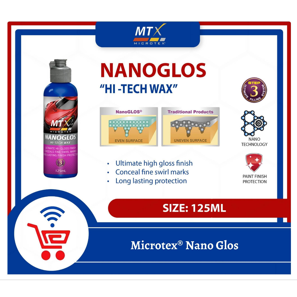 Nano Glos Microtex® (125mL) | Hi-Tech Wax with Carnauba Wax | Shopee ...
